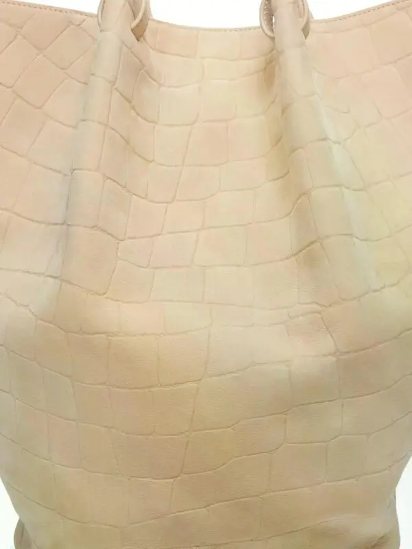 Loulou De Saison Rudy Embossed-logo Tote Bag - Neutrals