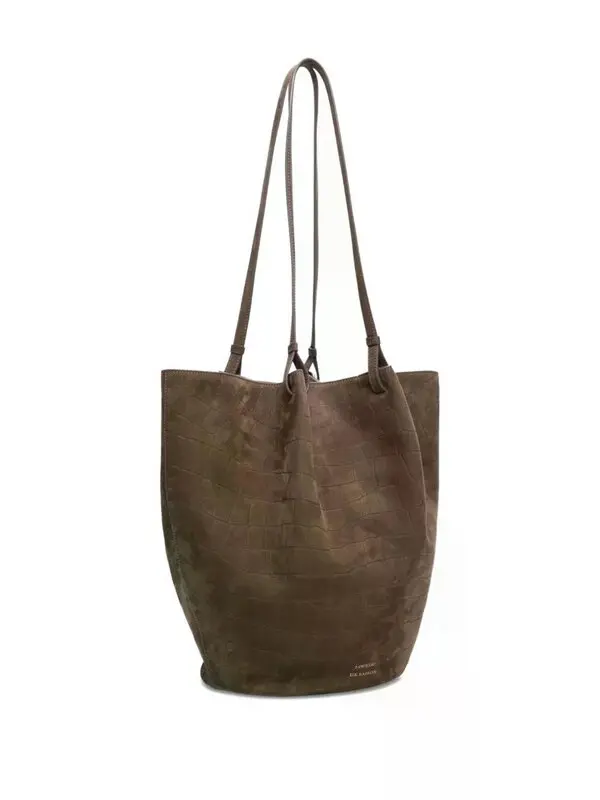 Loulou De Saison Rudy Crocodile-effect Tote - Brown