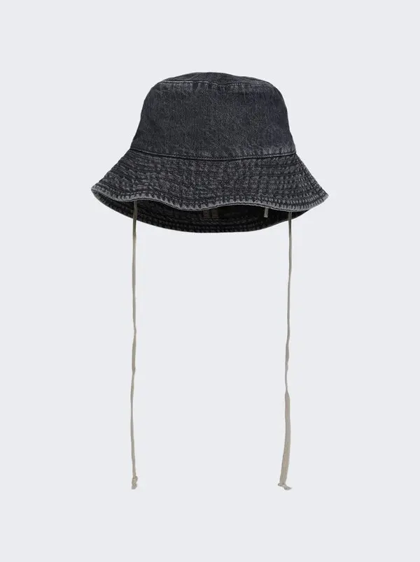Rick Owens Denim Gilligan Hat - Grey