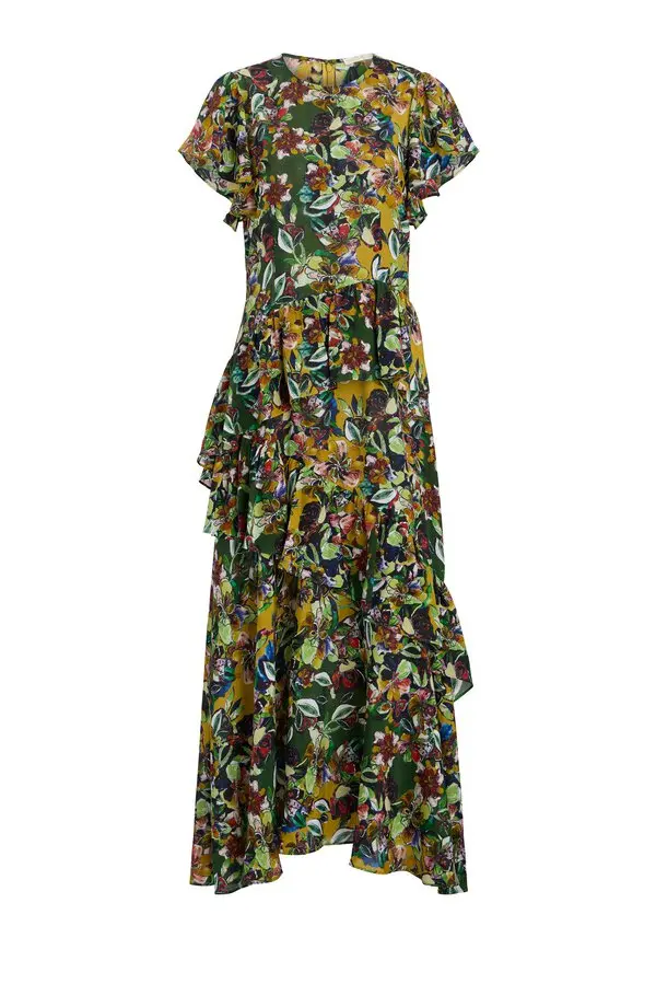 MARIE OLIVER Floral Tiered Flounce Dress - Bloom