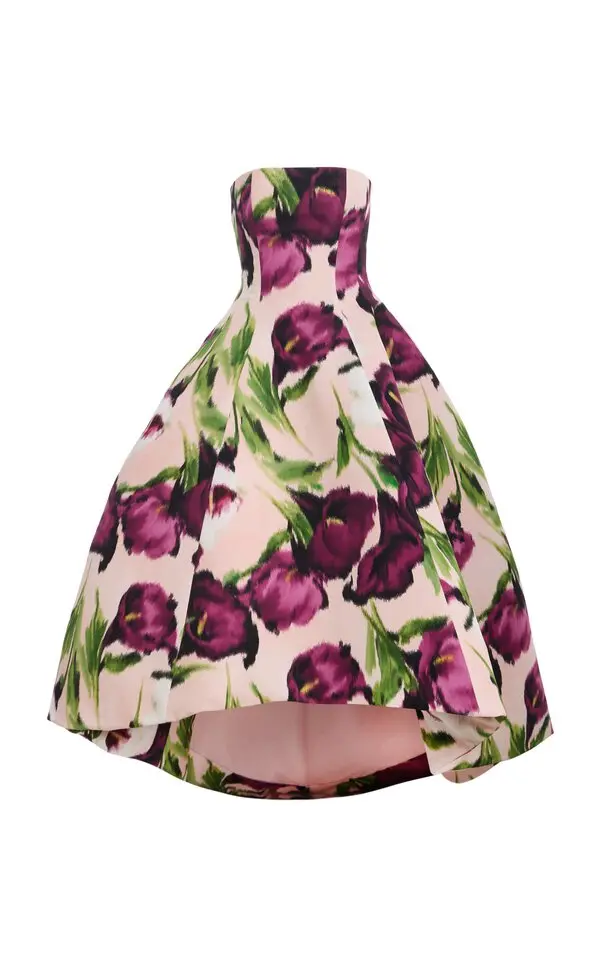 Oscar De La Renta Strapless High-low Gown - Pink