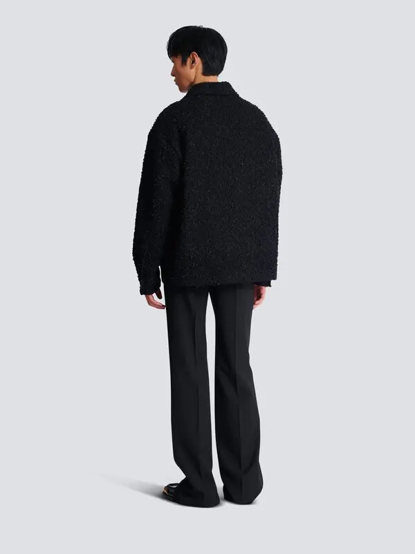 Balmain Monogram Tweed Overshirt