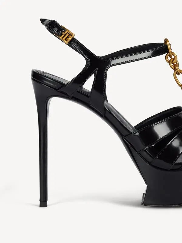 Balmain Sync Platform Sandals - Black