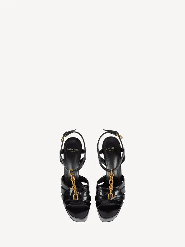 Balmain Sync Platform Sandals - Black