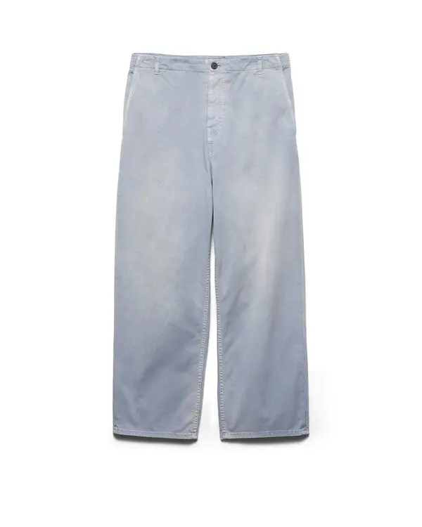 Prada Washed Gabardine Classic Fit Pants