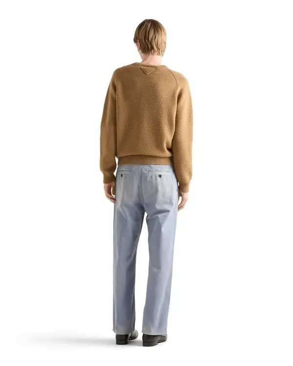 Prada Washed Gabardine Classic Fit Pants