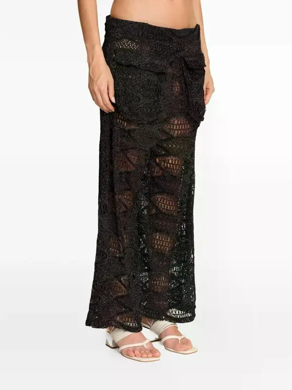 AMIR SLAMA Crochet Pocket Palazzo Pants