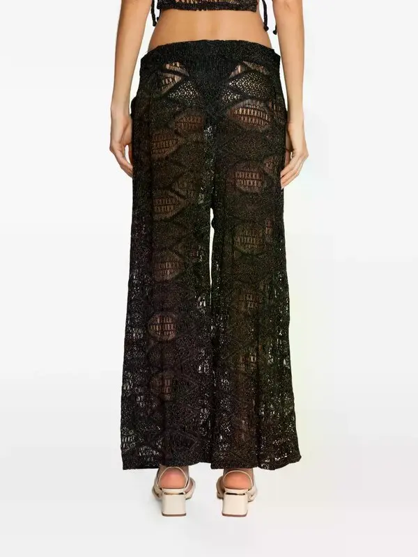 AMIR SLAMA Crochet Pocket Palazzo Pants