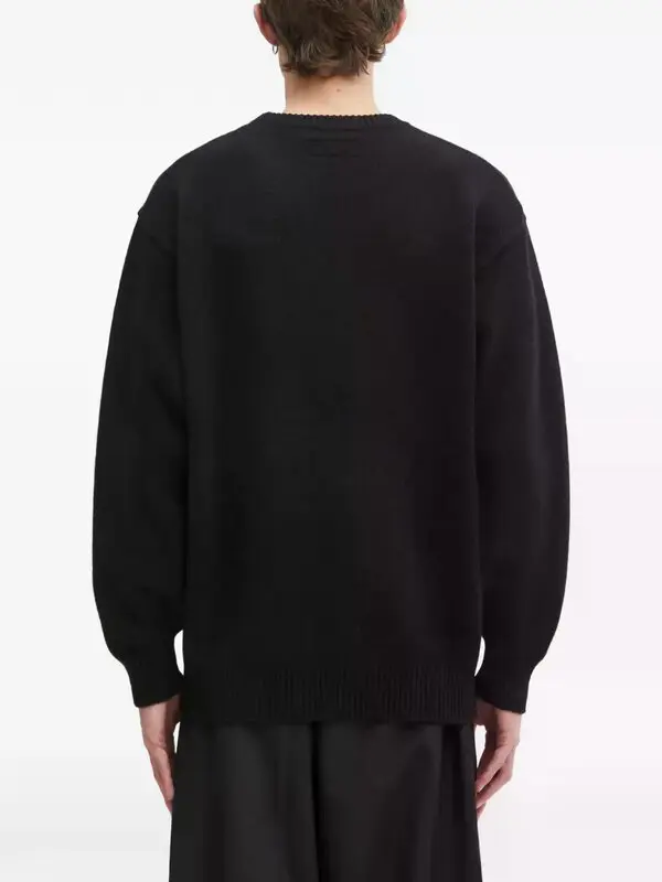 WACKO MARIA Logo Embroidered Crew Neck Sweater