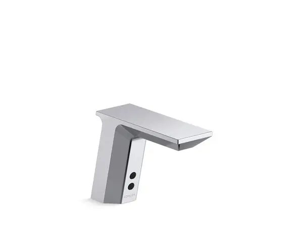 KOHLER Geometric Touchless Single-hole Lavatory Faucet With Insight Sensor Technology, Hes-powered, Less Drain, 0.35 Gpm - One-color