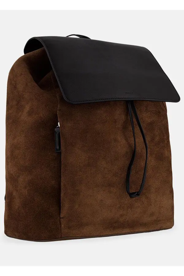 Vince Drayton Suede Flap Backpack