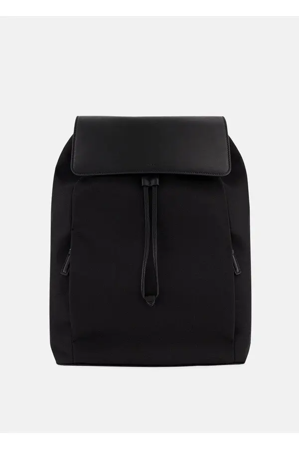Vince Drayton Nylon Flap Backpack - Black