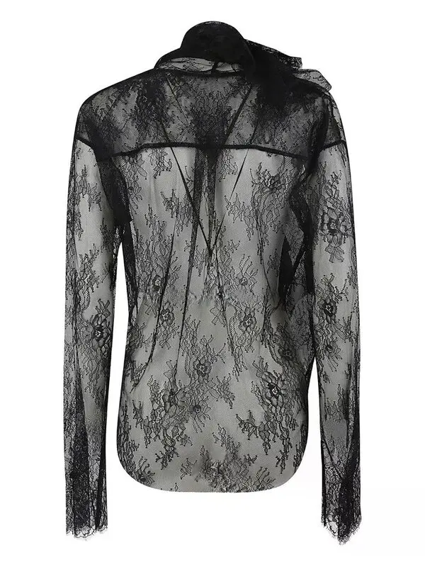 Alberta Ferretti Lace Ruffled Shirt