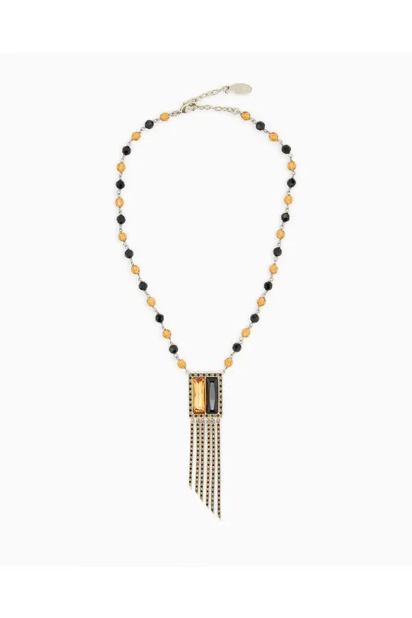 Giorgio Armani Long Necklace With Swarovski Crystals