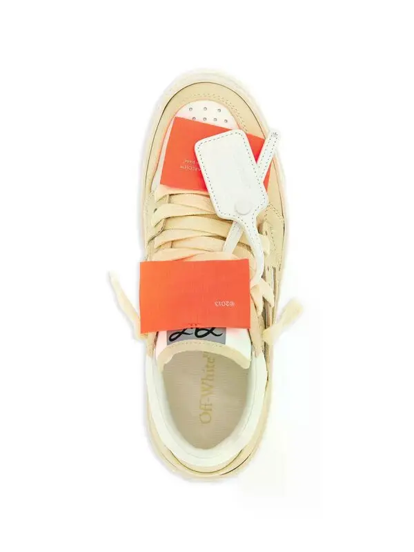 Off-White Two-tone Low Top Sneakers - Neutrals