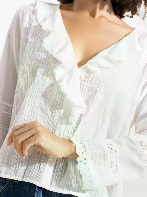 DÔEN Huguette Ruffled Lace Shirt