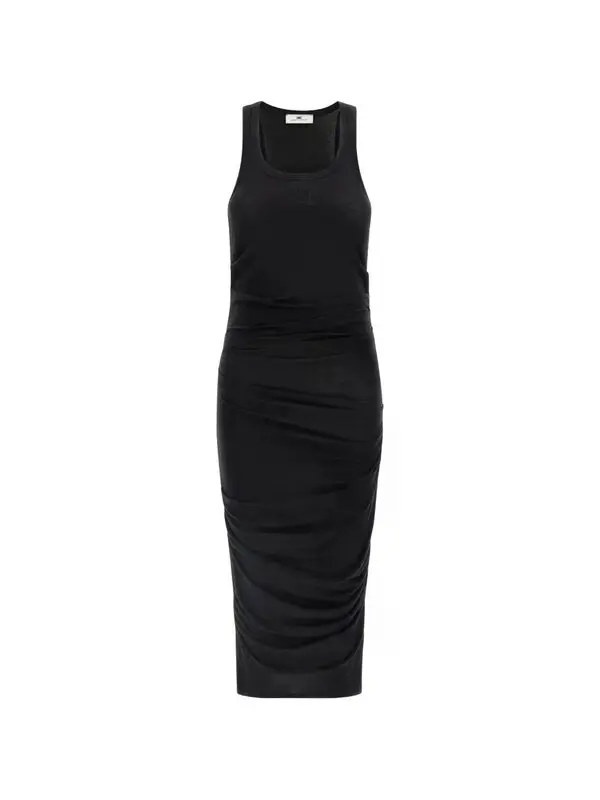 Elisabetta Franchi Lightweight Jersey Logo Midi Dress