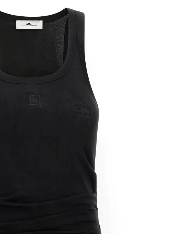 Elisabetta Franchi Lightweight Jersey Logo Midi Dress