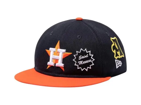 SAINT MXXXXXX X Mlb X New Era Astros Cap - Navy Blue/orange