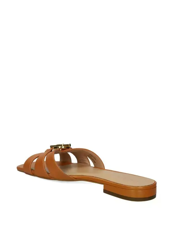 Ralph Lauren Leather Flat Sandals - Brown