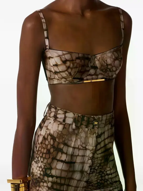 Elisabetta Franchi Alligator-patterned Bra