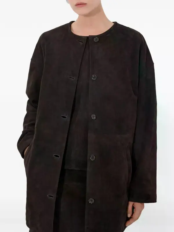 Loulou De Saison Button-up Leather Coat