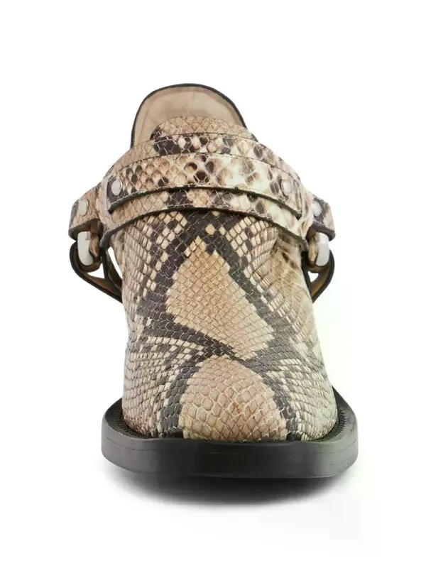 Rabanne Xl Link Biker Ankle Boots - Neutrals