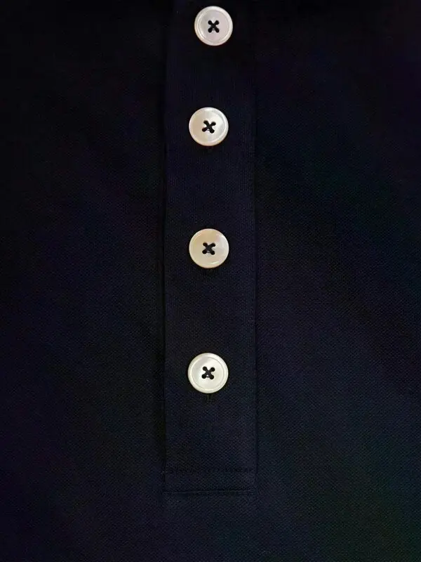Eleventy Buttoned Short-sleeve Polo Shirt - Blue