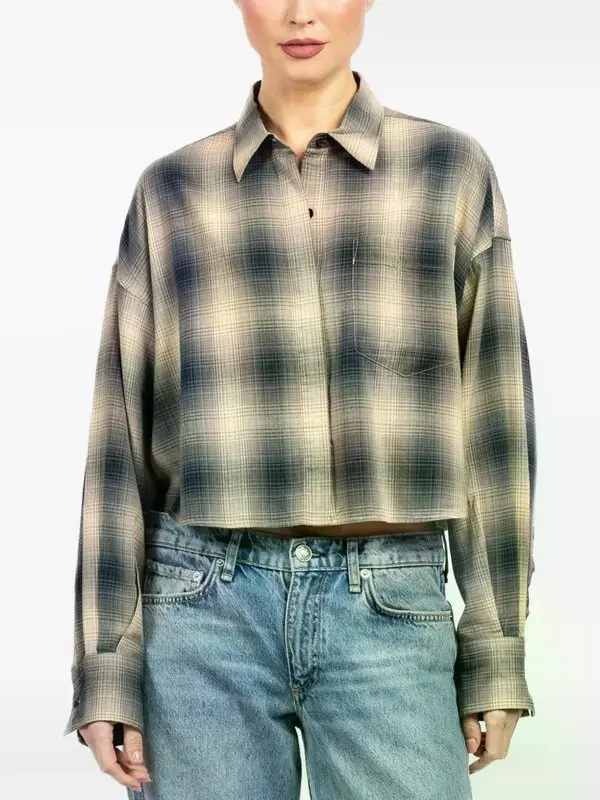 Rag & Bone Plaid Cropped Shirt