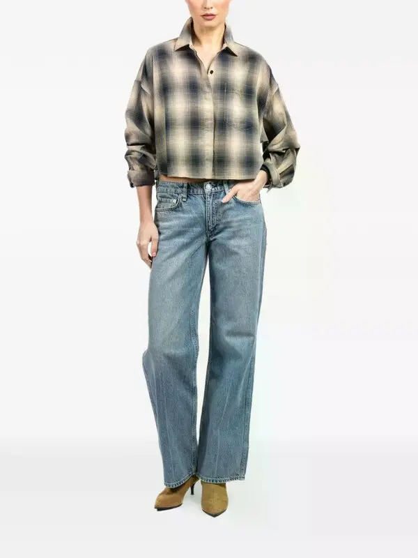Rag & Bone Plaid Cropped Shirt