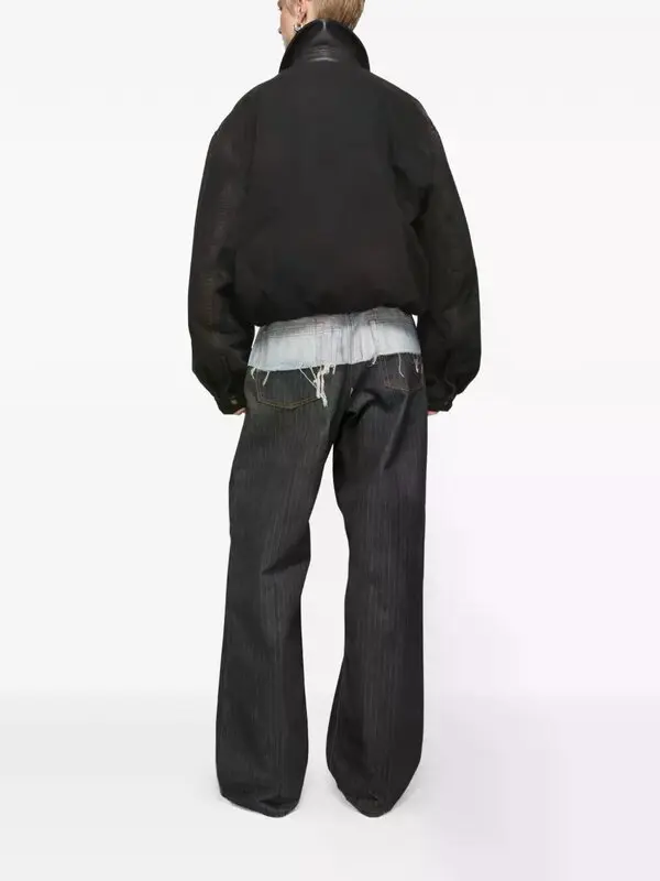 Acne Studios Leather-collar Logo-patch Jacket