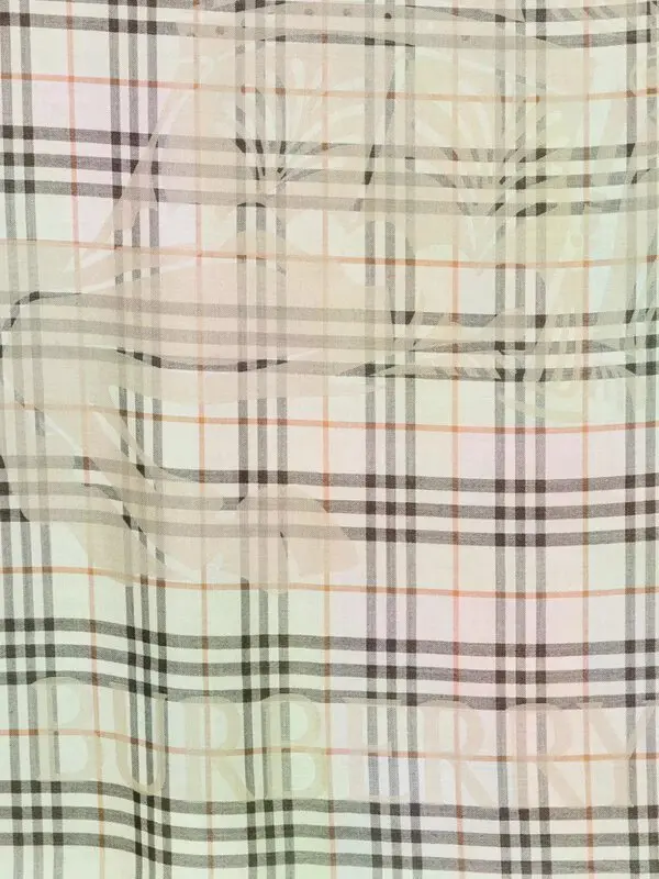 Burberry Wide Knight Check Wool Silk Scarf