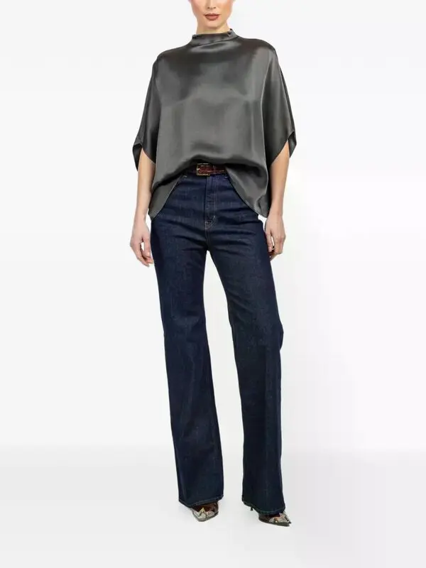 Lapointe Satin Cape Blouse