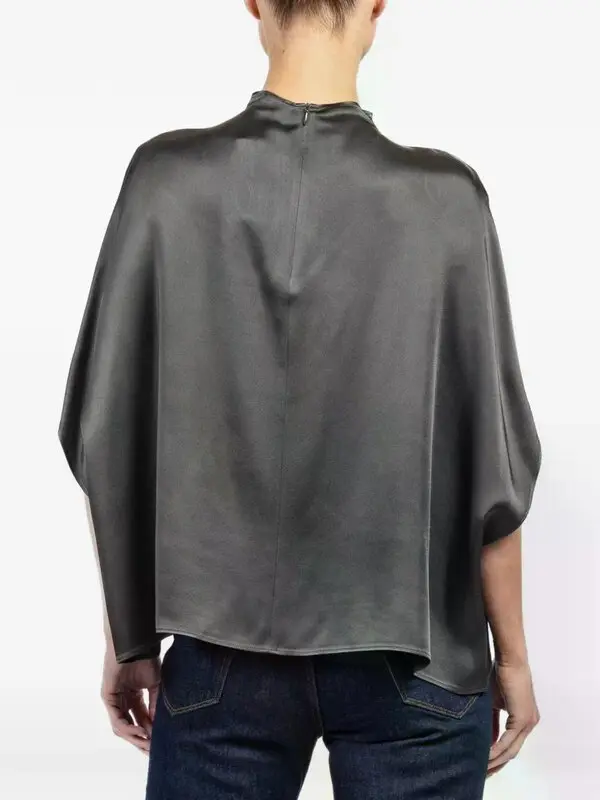 Lapointe Satin Cape Blouse