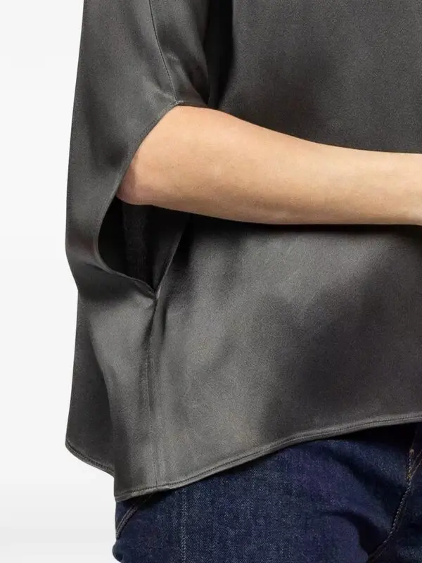 Lapointe Satin Cape Blouse