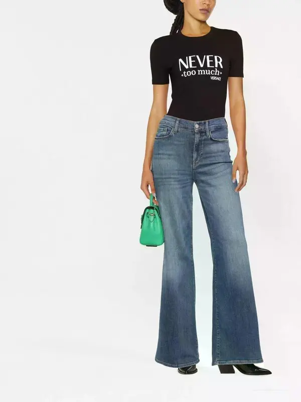 Versace Slogan-print Short-sleeve T-shirt