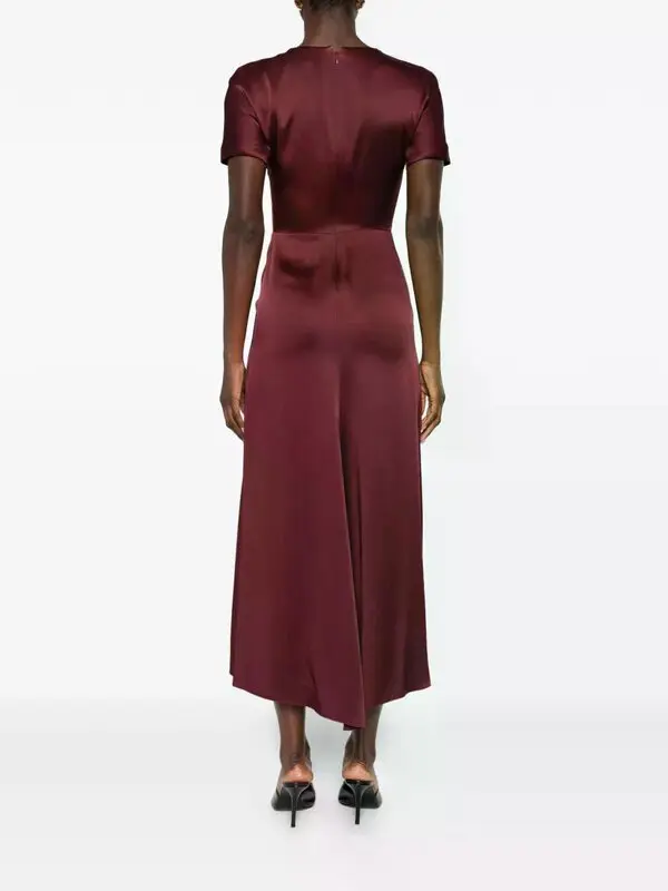 Victoria Beckham Gathered Midi Dress - Red