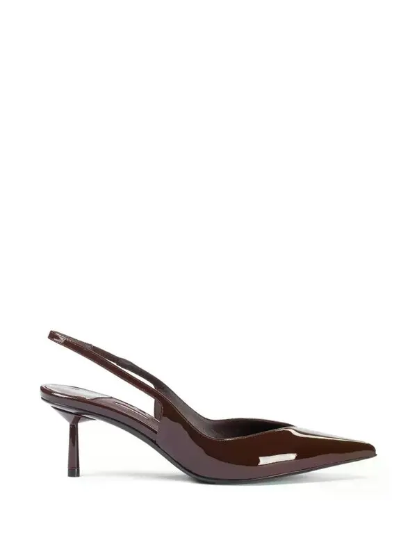 LE SILLA Vivienne Slingback Patent Leather Pumps - Brown