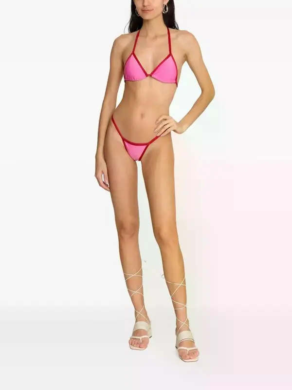 AMIR SLAMA Tie Embellished Bikini - Pink