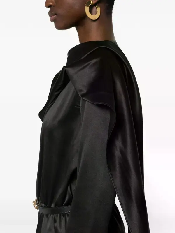Pinko Maite Cowl-neck Split Dress