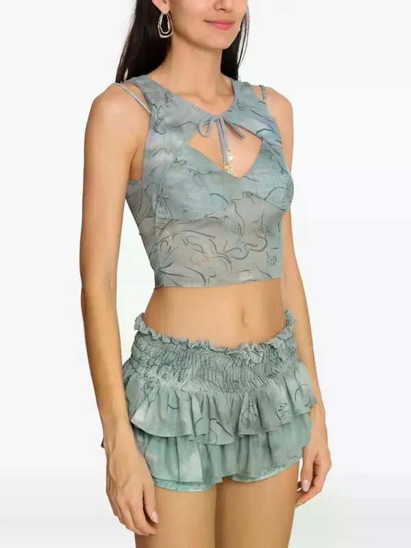 AMIR SLAMA X Jade Picon Print Blouse