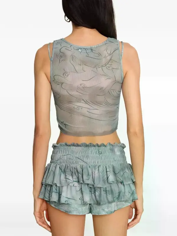 AMIR SLAMA X Jade Picon Print Blouse