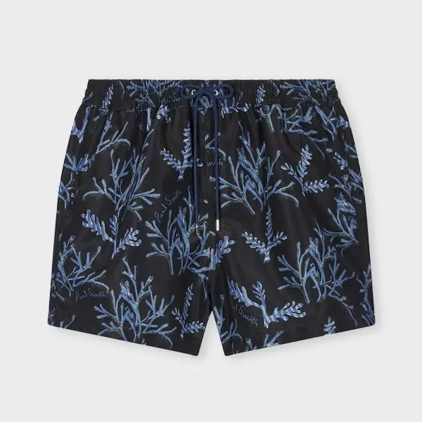 Paul Smith Printed Swim Shorts - Black