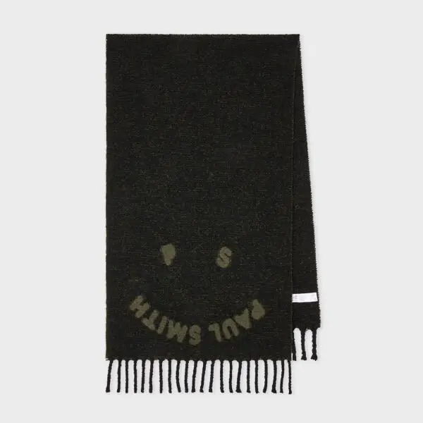 Paul Smith Happy' Logo Scarf - Black