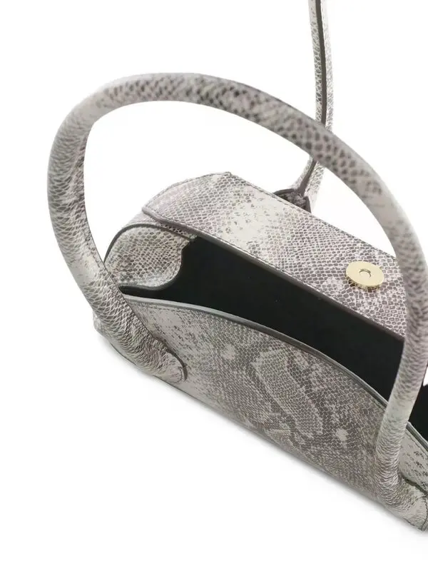 Yuzefi Mini Oyster Embossed Snakeskin Shoulder Bag