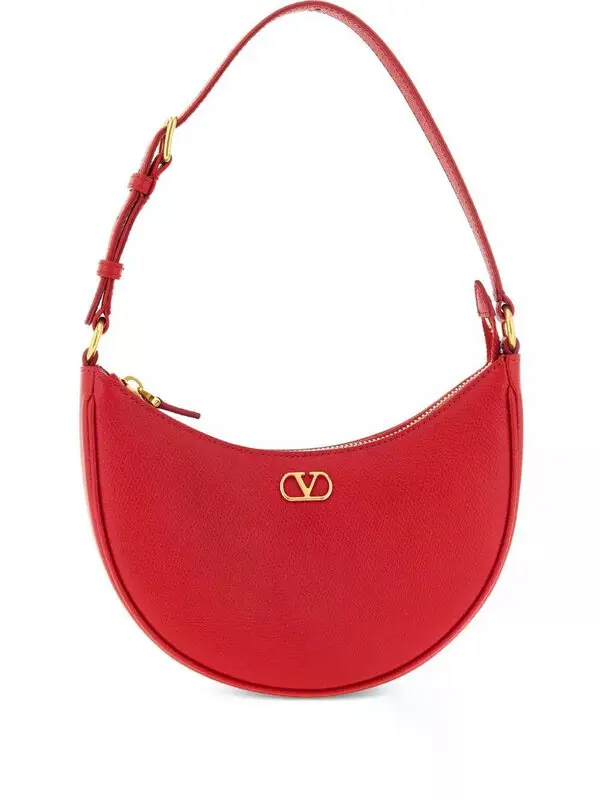 Valentino Garavani Mini Vlogo Leather Shoulder Bag - Red