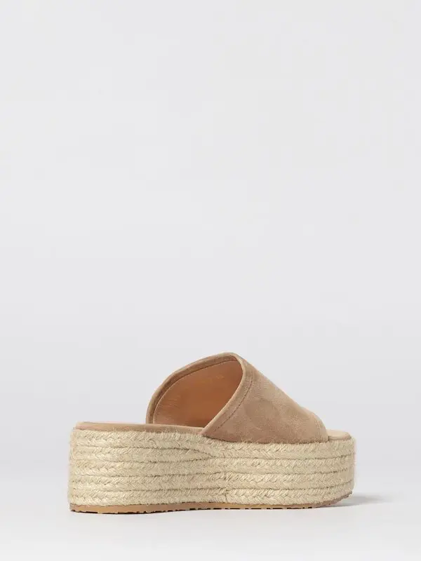 GIANVITO ROSSI Espadrille Platform Heeled Sandals - Beige