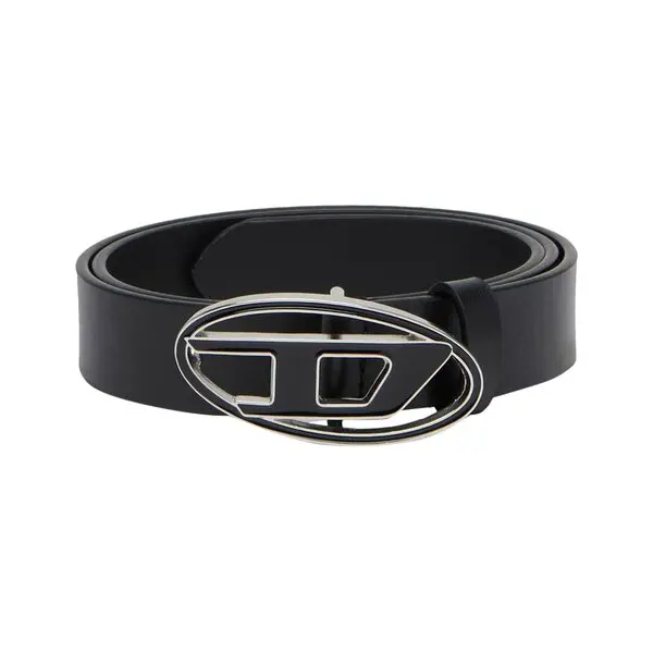 DIESEL B-1dr Leather Belt - Black