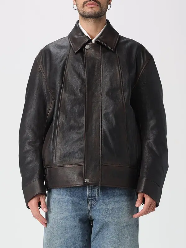 GOLDEN GOOSE Leather Jacket - Burnt