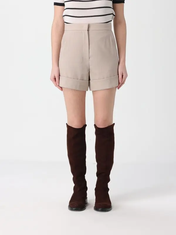 Max Mara High-waisted Shorts - Sand